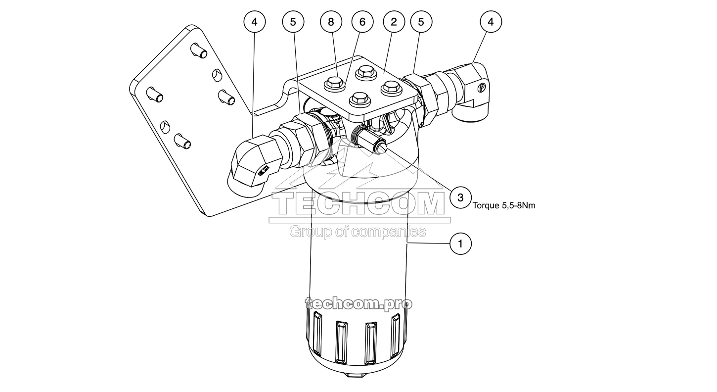 Sandvik Toro TH320 transmission filter assembly | Spare Parts Sandvik ...